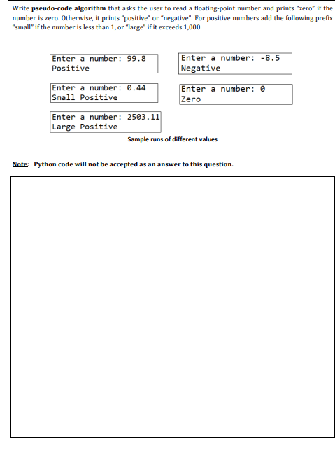 Solved Write Pseudo Code Algorithm That Asks The User To 9147