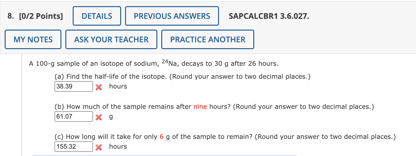 Solved 100 g sample of an isotope of sodium, 24Na, decays to | Chegg.com