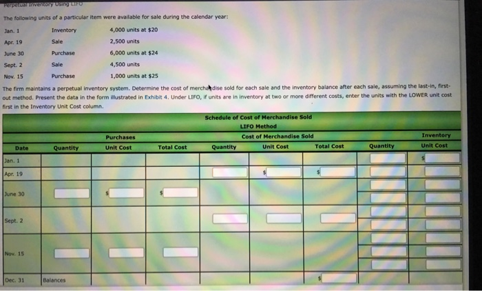 Solved The following units of a particular item were | Chegg.com