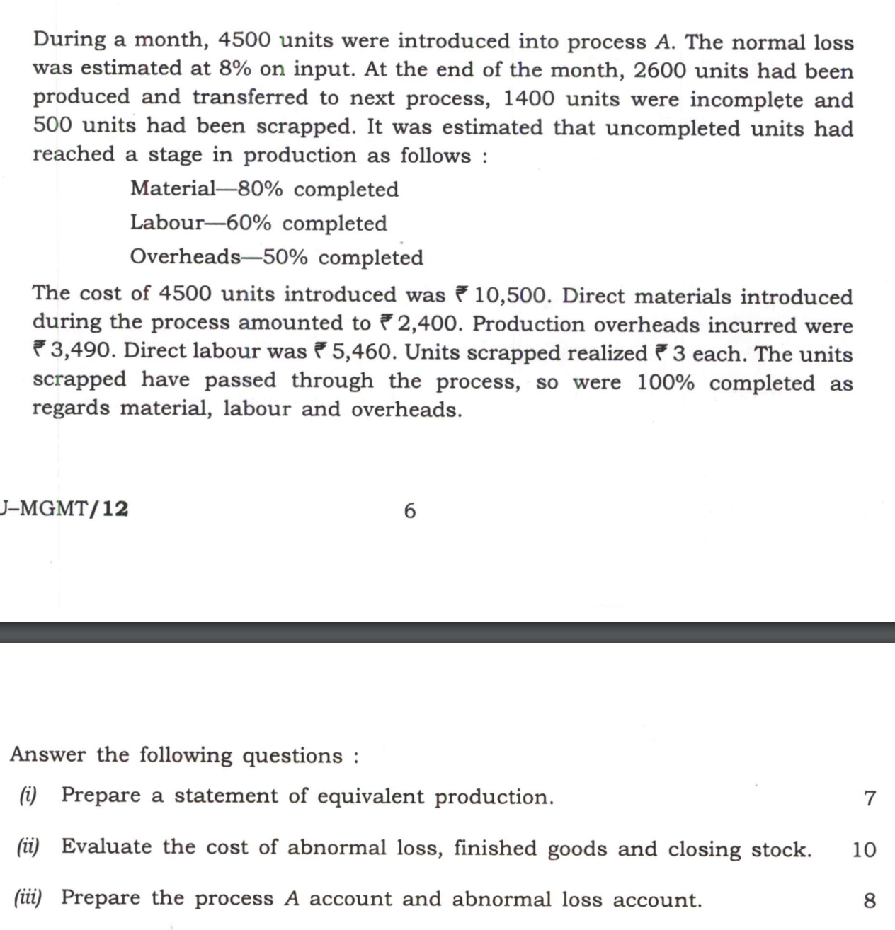Solved During a month, 4500 ﻿units were introduced into | Chegg.com