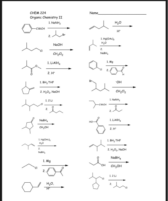 Solved CHEM 224 Organic Chemistry I 1. NoNH2 CECH 2. 1. | Chegg.com