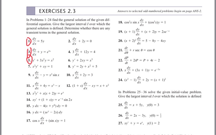 Solved EXERCISES 2.3 Answers to selected odd-numbered | Chegg.com