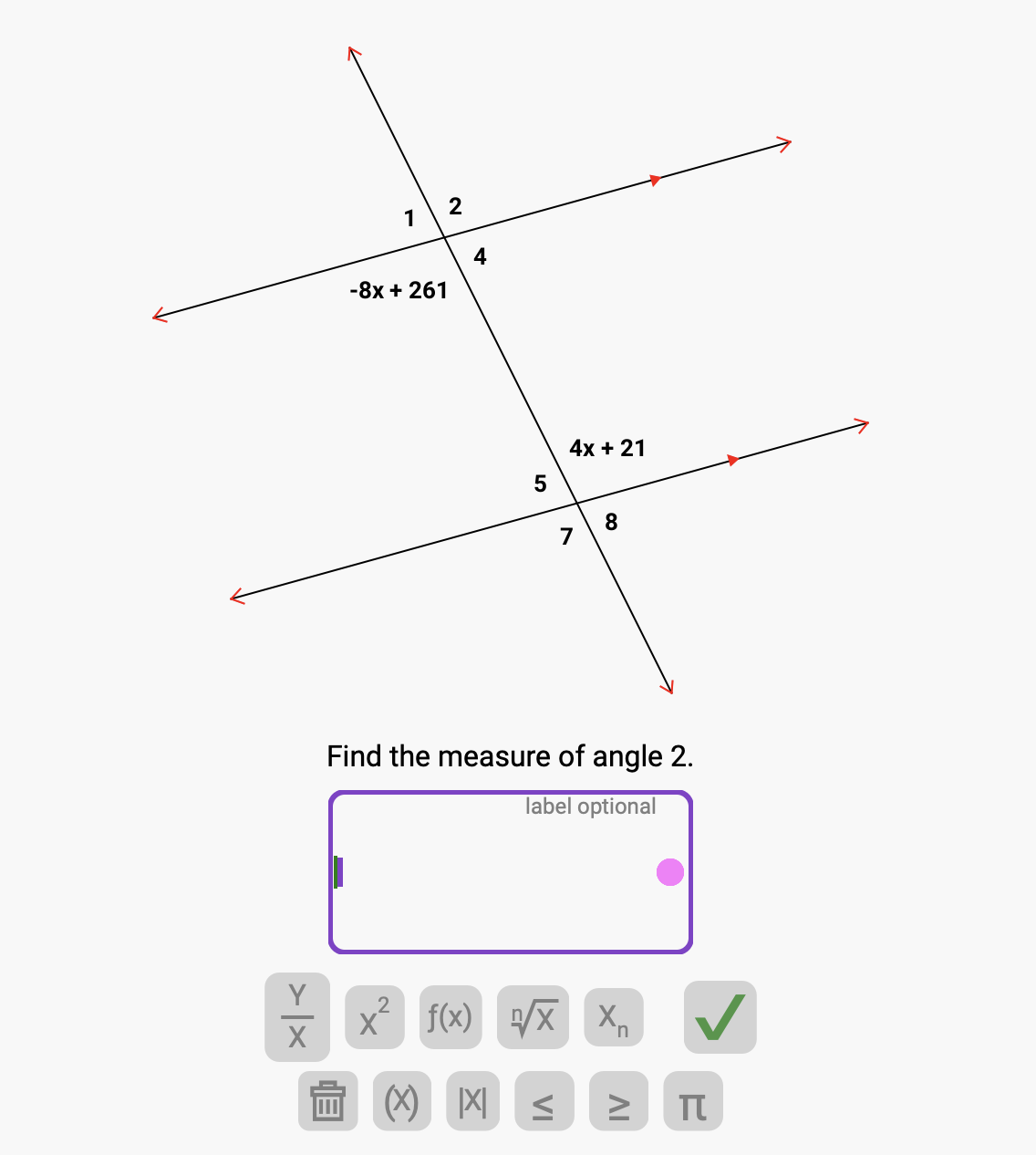 Solved Find the measure of angle 2 . | Chegg.com
