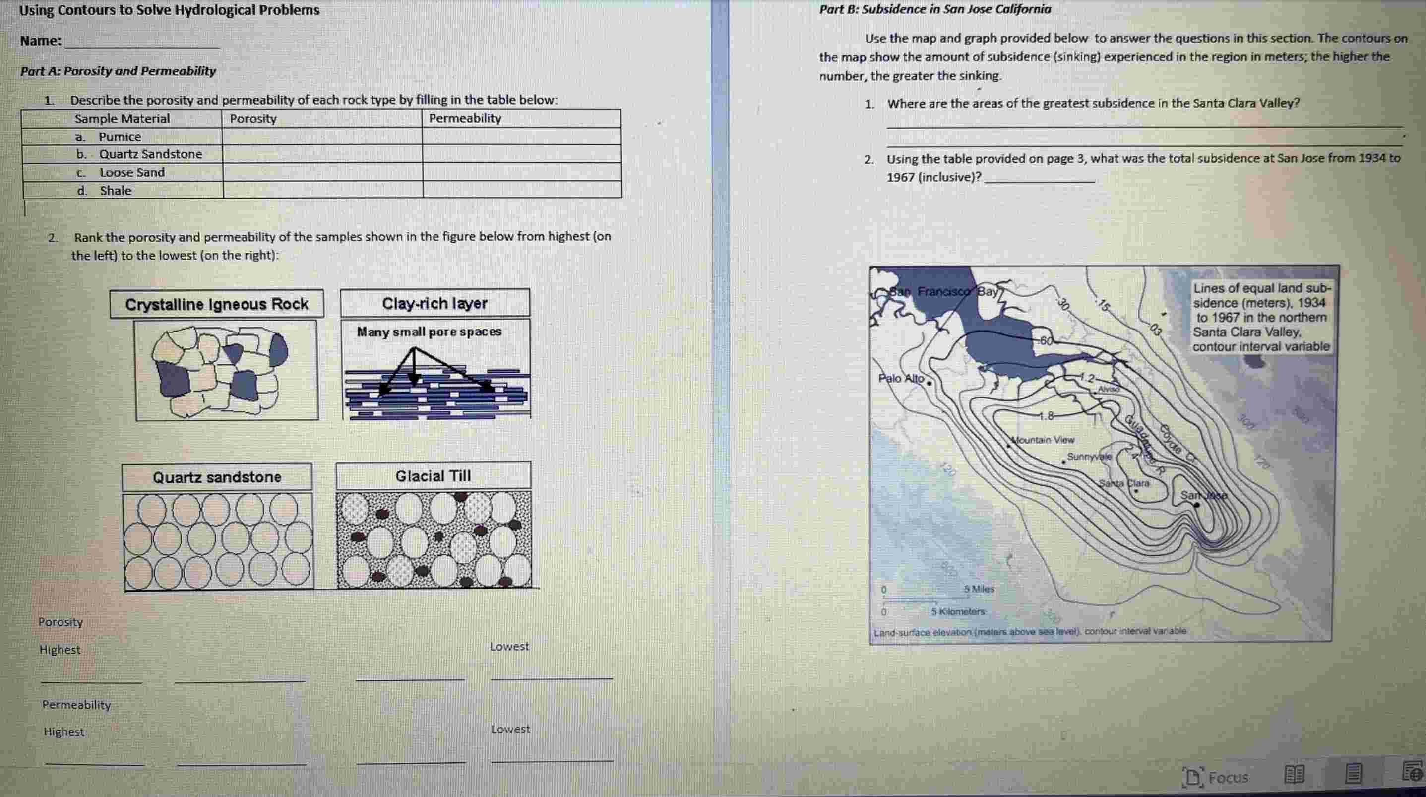 Solved Using Contours to Solve Hydrological | Chegg.com