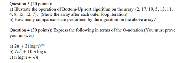 Solved Question 3 (20 points): a) Illustrate the operation | Chegg.com