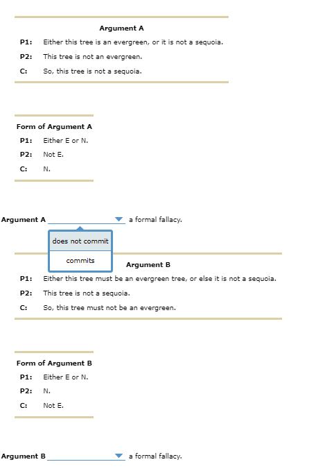 4 . Formal Fallacies 1Fallacious arguments involve | Chegg.com