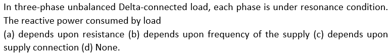Solved In three-phase unbalanced Delta-connected load, each | Chegg.com