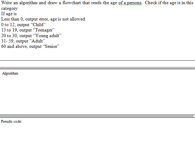 Solved Write an algorithm and draw a flowchart that reads | Chegg.com