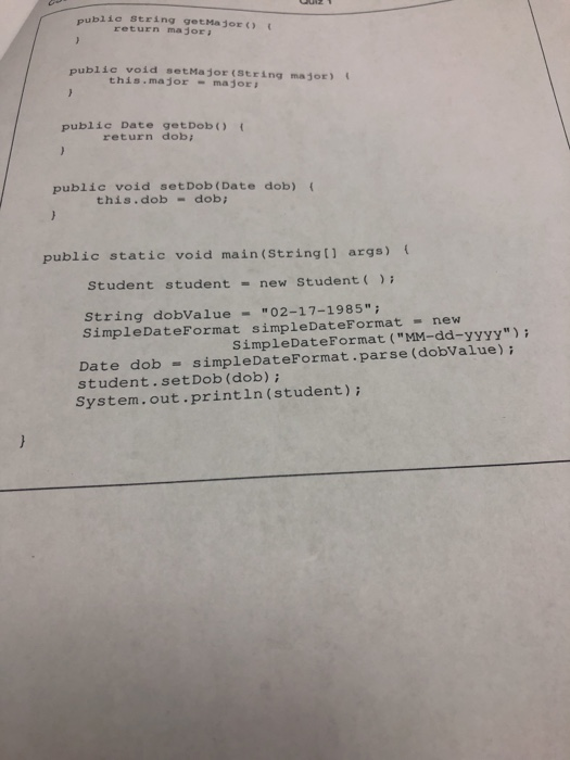 Solved 6. Analyze the implementation of a Class (30 pts) | Chegg.com