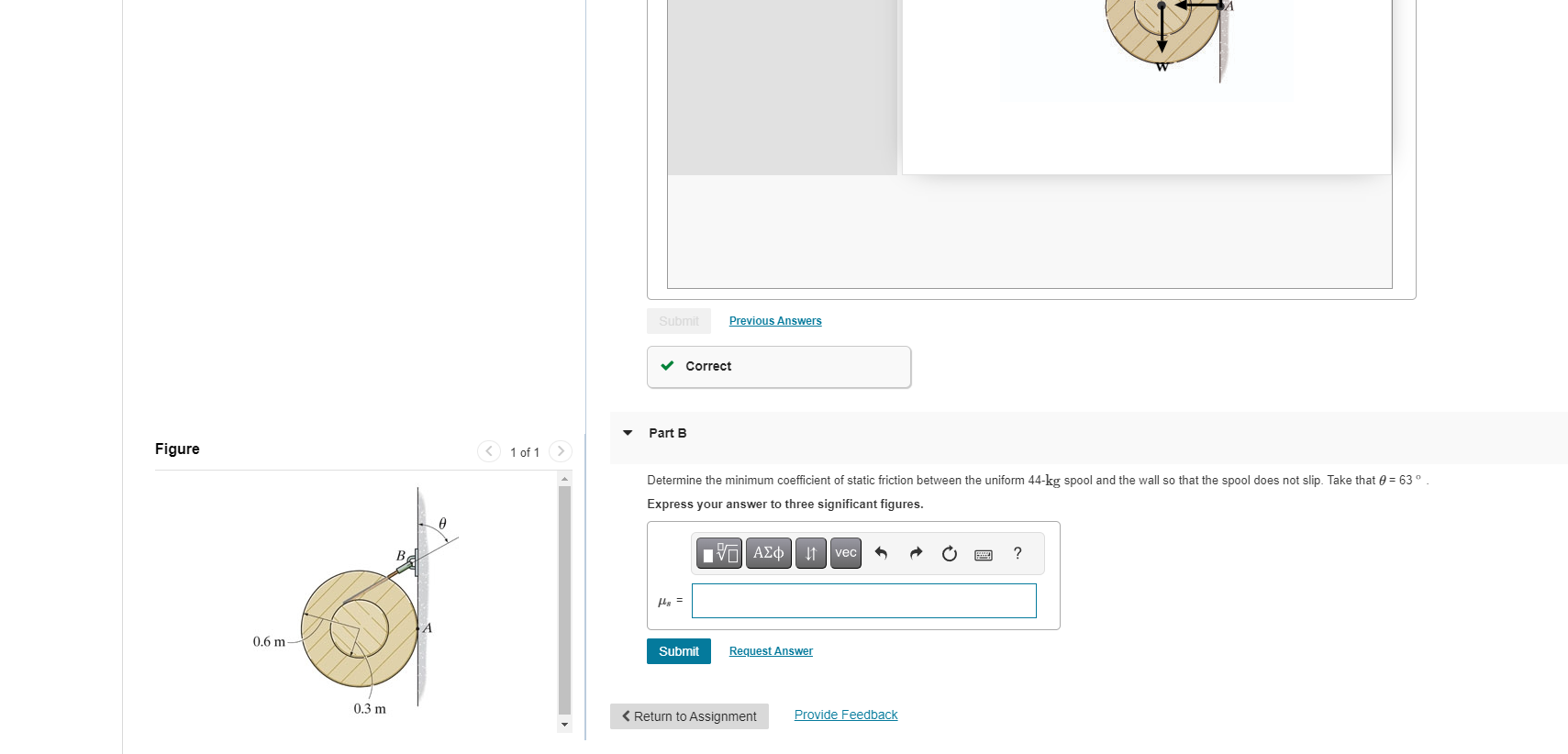Solved Figure1 ﻿of 1previous Answerscorrectpart Bdetermine
