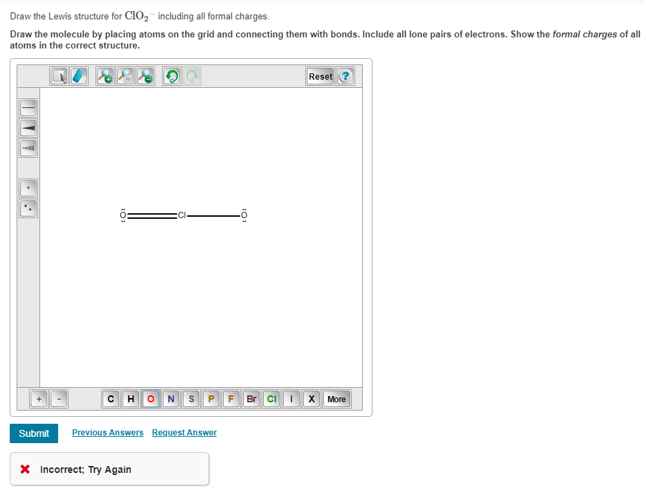 Solved Draw the Lewis structure for CIO2- including all | Chegg.com