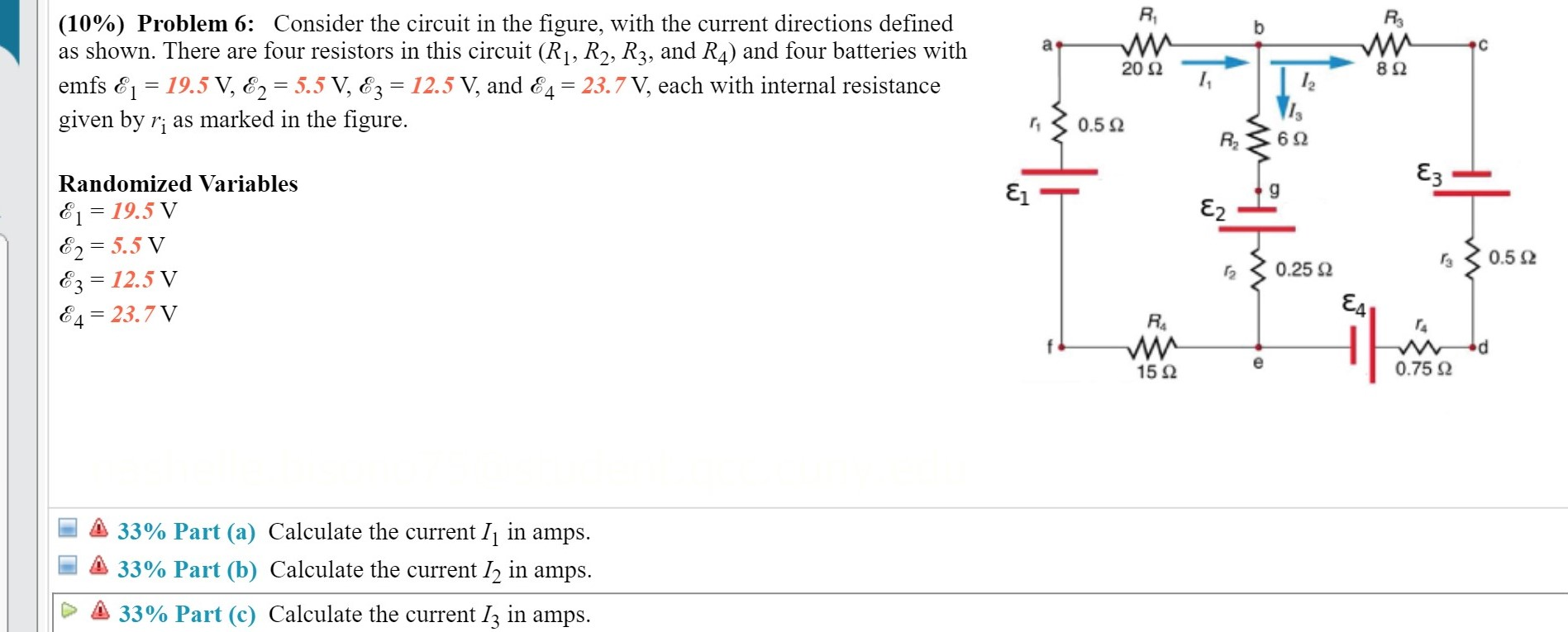 Solved R R3 a С (10%) Problem 6: Consider the circuit in the | Chegg.com