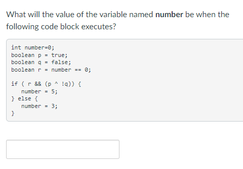 Solved What will the value of the variable named number be | Chegg.com