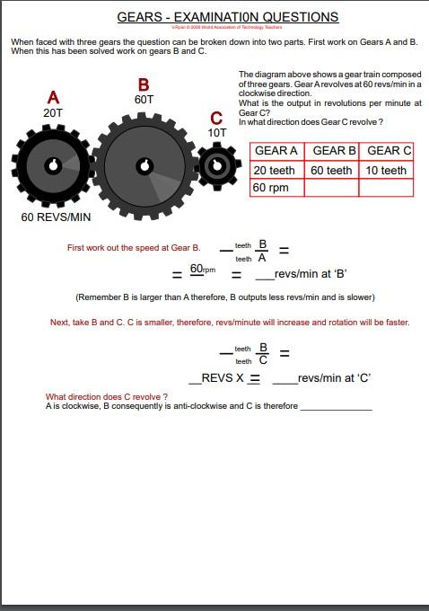 GEARS - EXAMINATION QUESTIONS When faced with three | Chegg.com