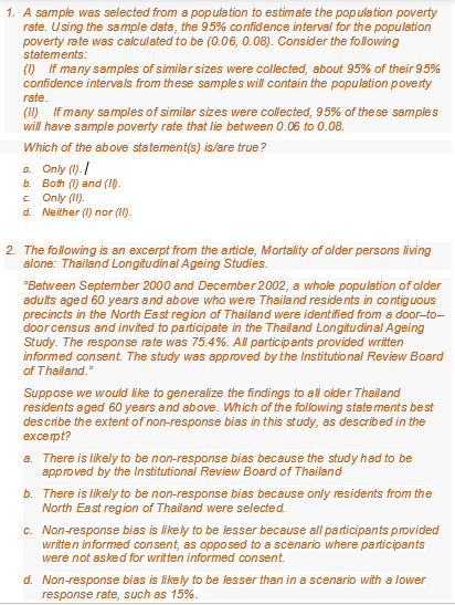 Solved 1. A sample was selected from a population to | Chegg.com
