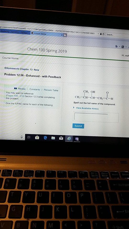 Solved Home Ework Chapter 12 New Lem 12 56 Enhanced With