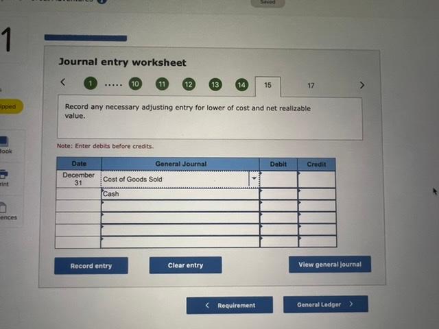 Journal entry worksheet Record any necessary | Chegg.com