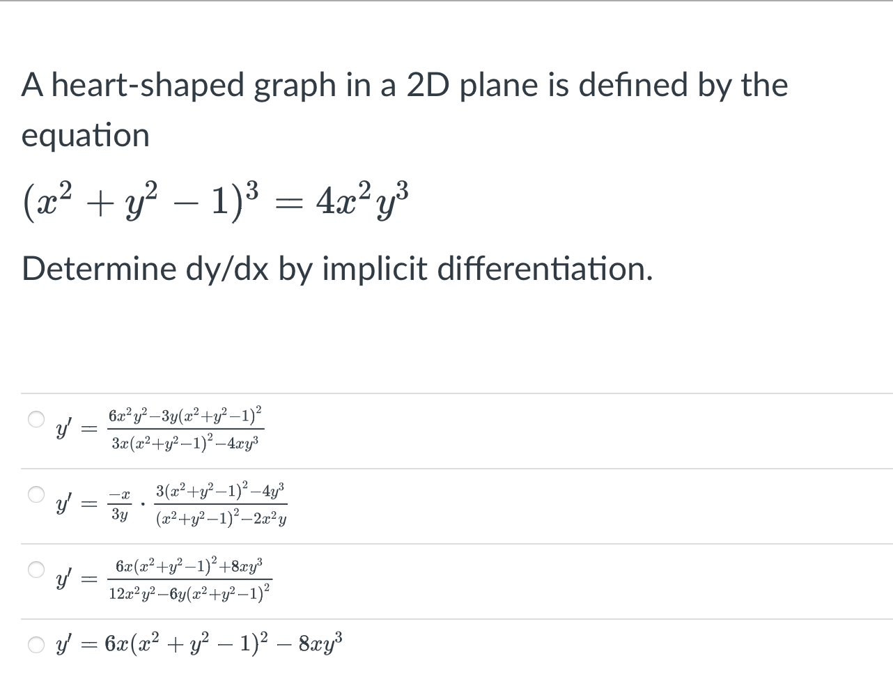 Solved A heart-shaped graph in a 2D plane is defined by the | Chegg.com