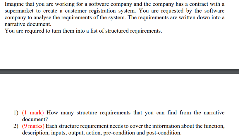 Solved Imagine that you are working for a software company | Chegg.com
