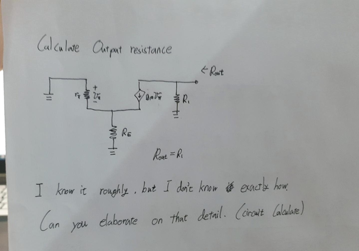 Solved Calculave Output resistance € Rout OMVT SRL US & RE | Chegg.com