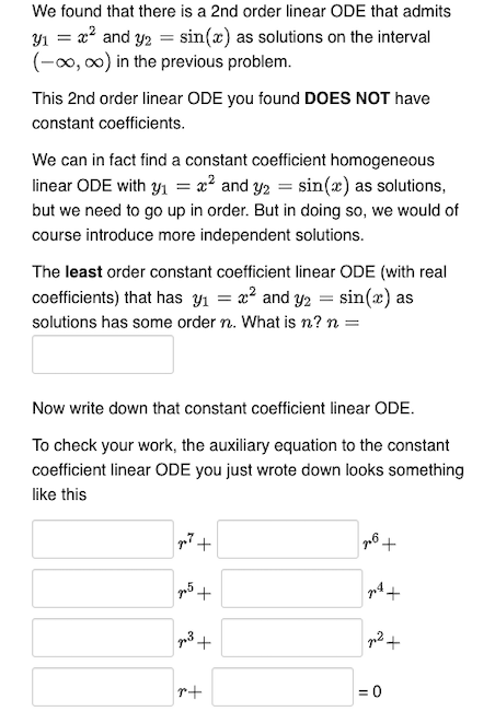 Solved We found that there is a 2 nd order linear ODE that | Chegg.com