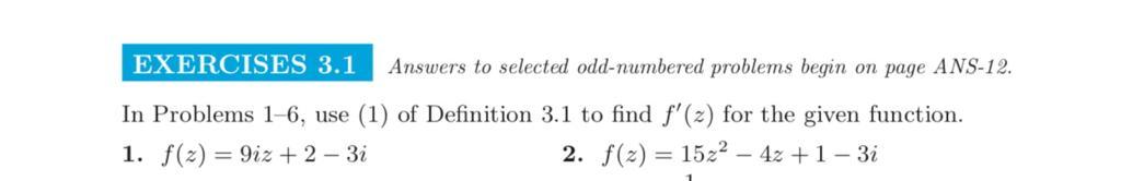 Solved EXERCISES 3.1 Answers to selected odd-numbered | Chegg.com