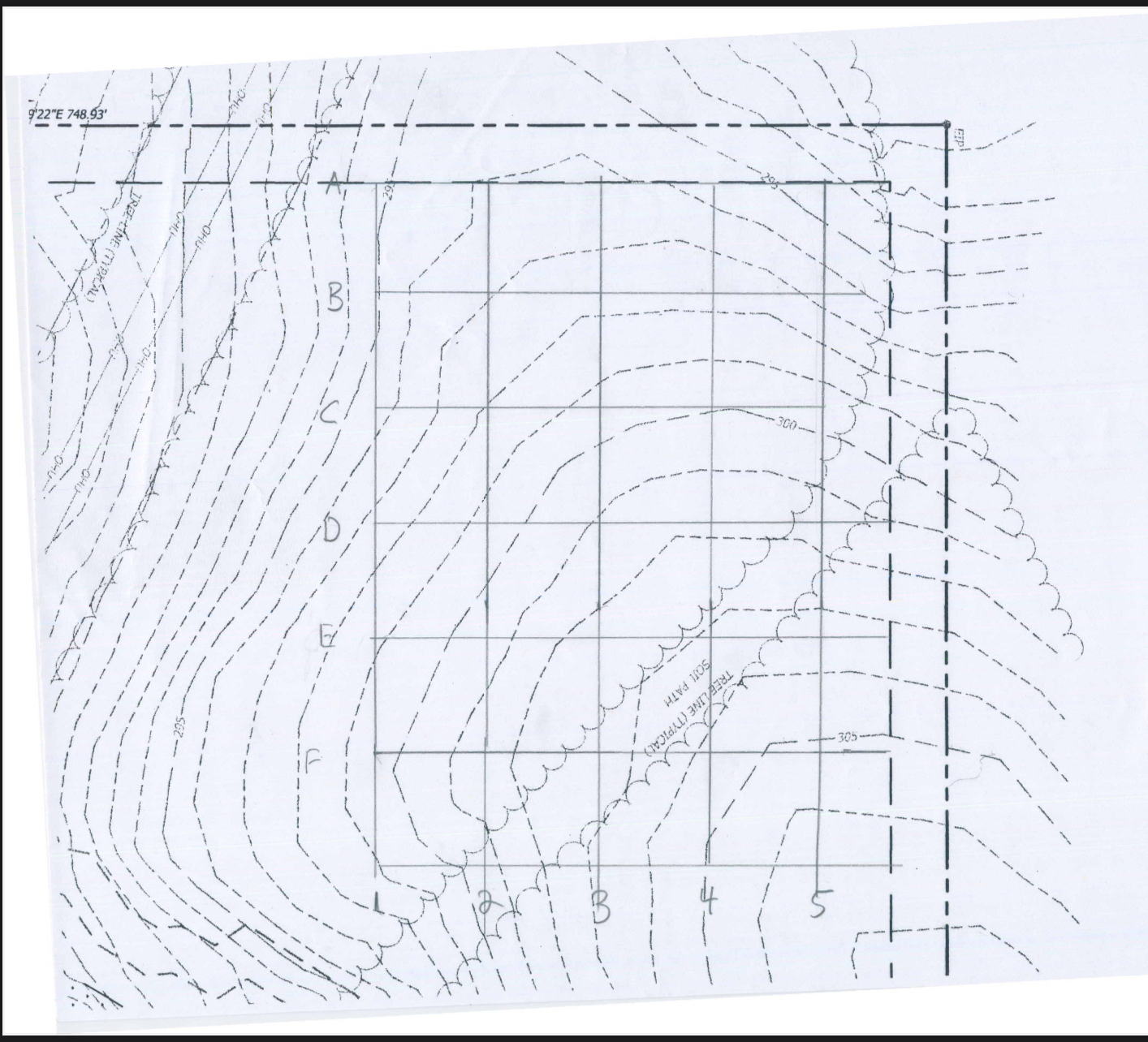 Solved From the attached contours and grid calculate the in | Chegg.com
