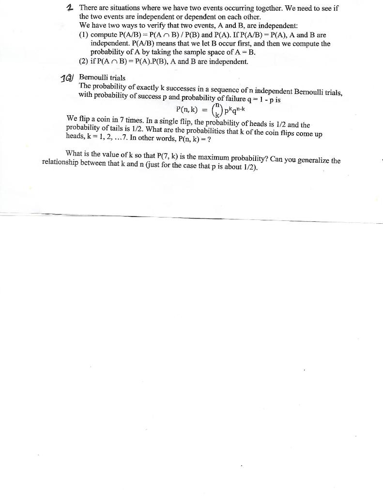 Solved There are situations where we have two events | Chegg.com