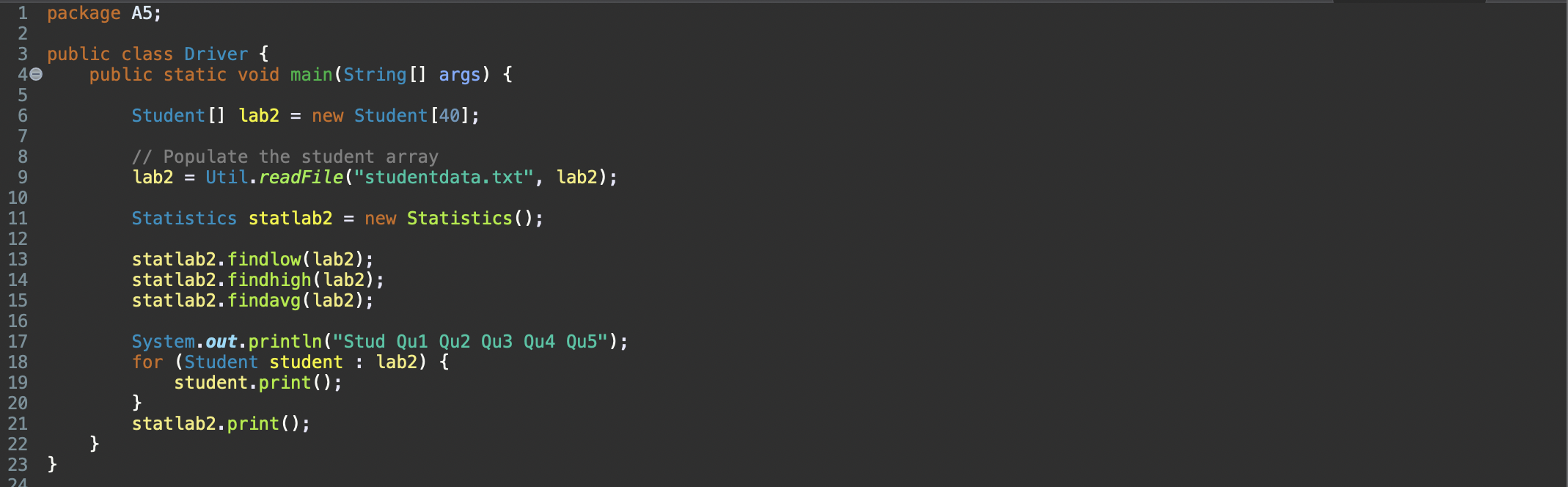 Solved Please use the Assignment 5 code I included in the | Chegg.com