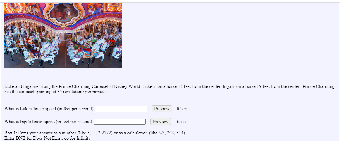 Solved Luke and Inga are riding the Prince Charming Carousel | Chegg.com