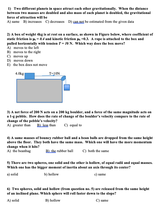 Solved 1) Two different planets in space attract each other | Chegg.com
