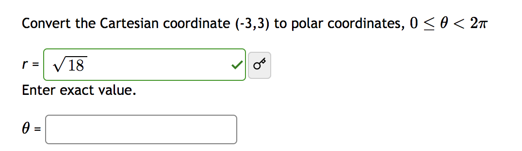 Solved Convert the Cartesian coordinate (−3,3) to polar | Chegg.com