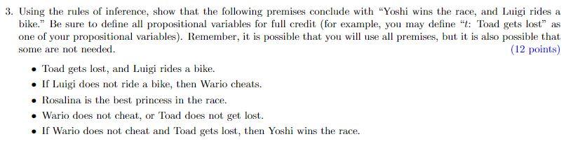 Solved 3. Using the rules of inference, show that the | Chegg.com