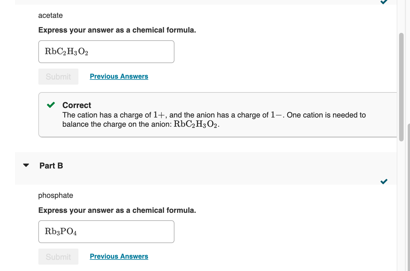 Solved Enter a formula for the compound that forms between | Chegg.com