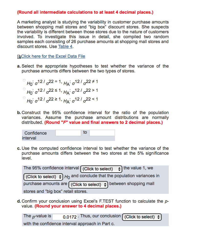 Solved (Round all intermediate calculations to at least 4 | Chegg.com