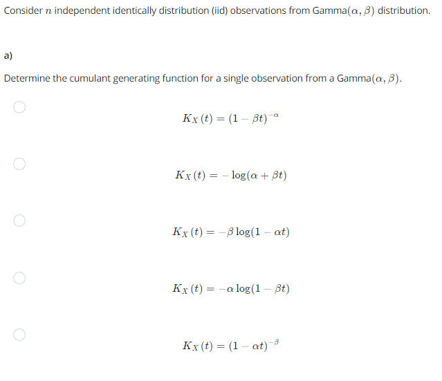 Solved Consider n independent identically distribution (iid) | Chegg.com