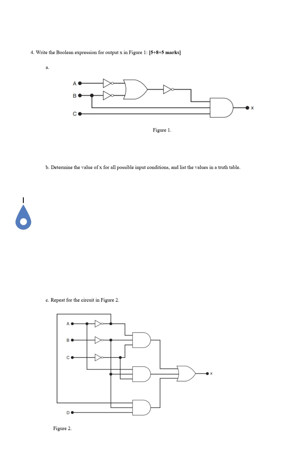 Solved Write the Boolean expression for output x ﻿in Figure | Chegg.com