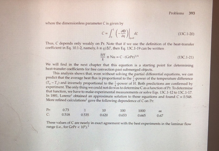 Solved 13C.1 Free-convection heat transfer from a vertical | Chegg.com