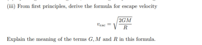 Solved (iii) From first principles, derive the formula for | Chegg.com