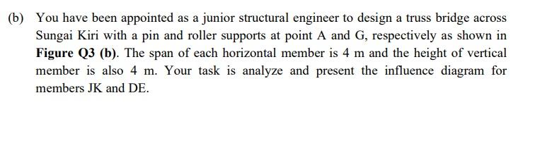 Solved (b) You have been appointed as a junior structural | Chegg.com