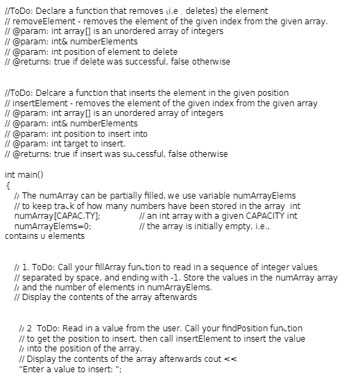 Solved IntArrayPlay - working with a partially filled array | Chegg.com