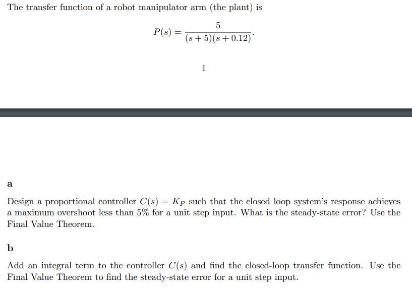 where r is the reference input (e.g., a unit step), e | Chegg.com