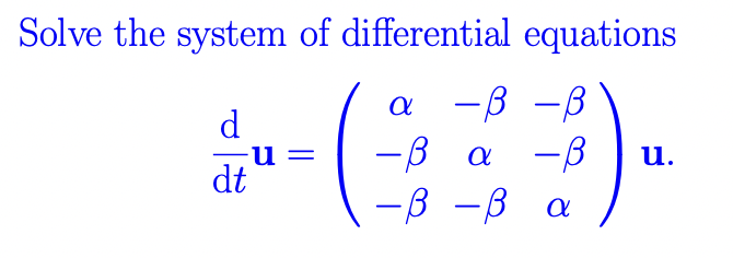 Solved Solve the system of differential equations | Chegg.com