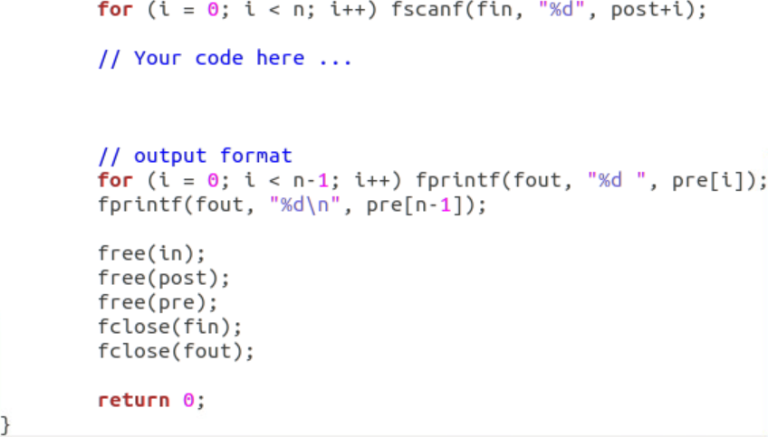 Solved Write in C program (directly complete the code after | Chegg.com