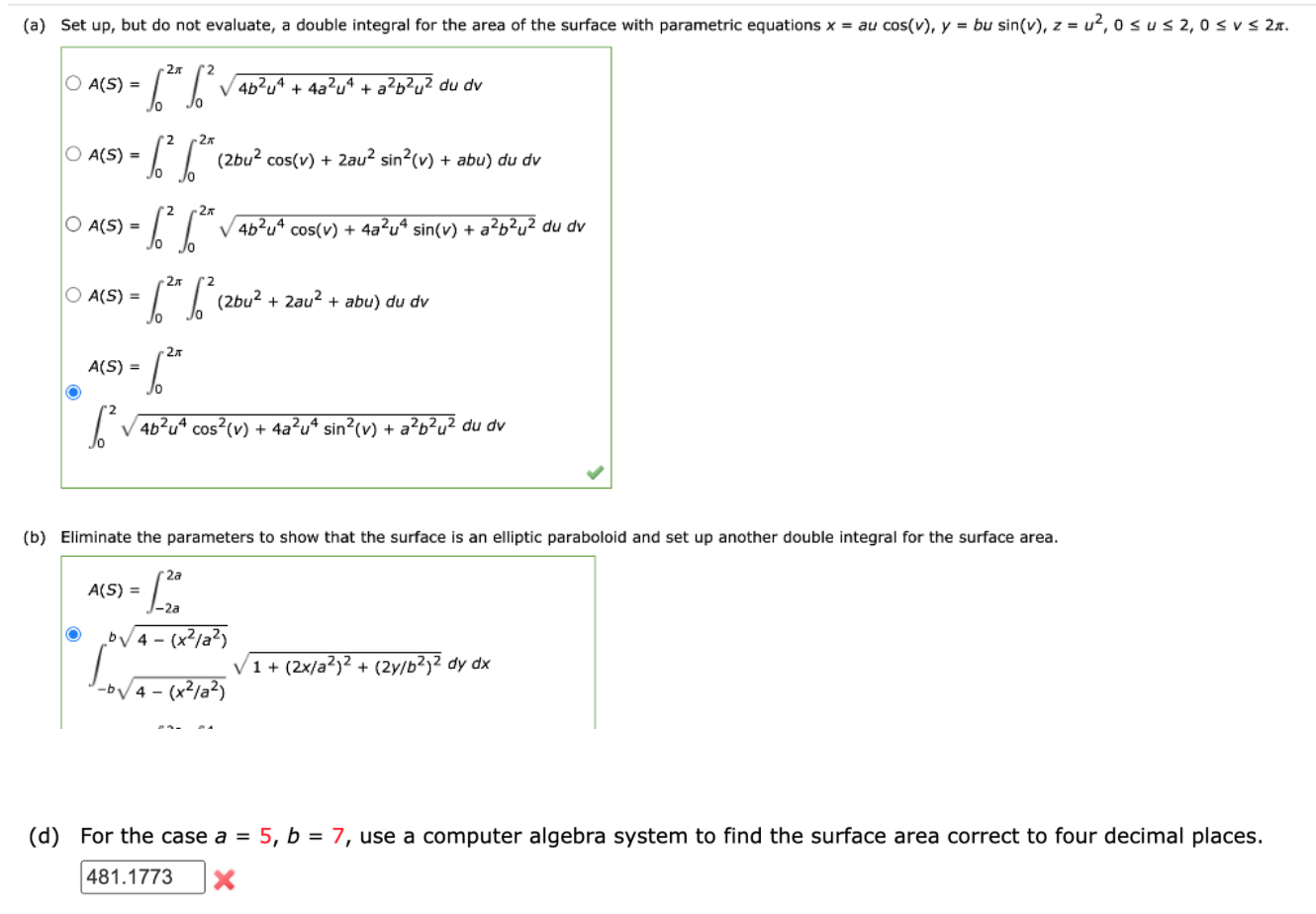 Solved For the case a = 5, b = 7, use a computer algebra | Chegg.com