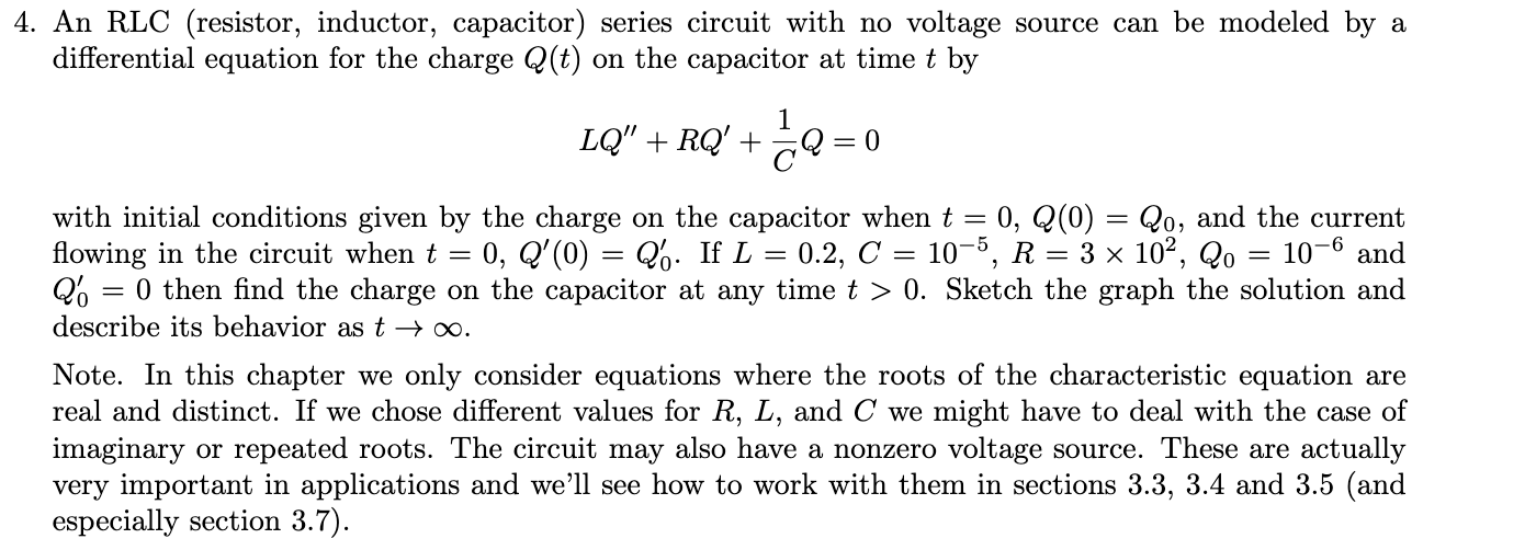Solved An Rlc Resistor Inductor Capacitor Series Circuit