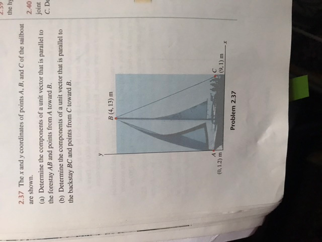 Solved the hy 2.37 The x and y coordinates of points A, B, | Chegg.com