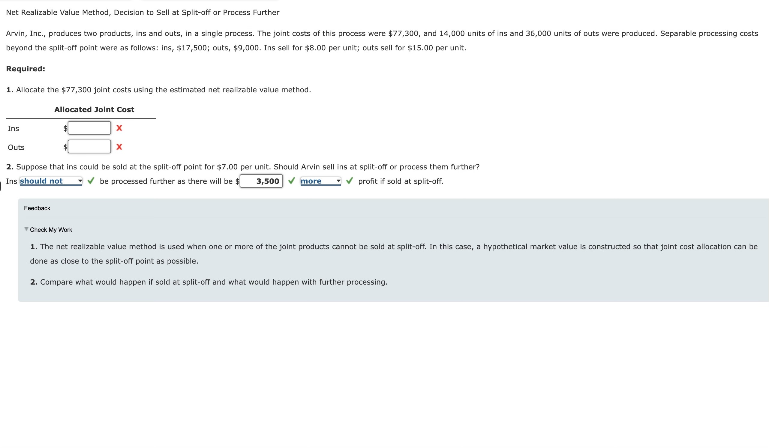 Solved Net Realizable Value Method, Decision to Sell at | Chegg.com