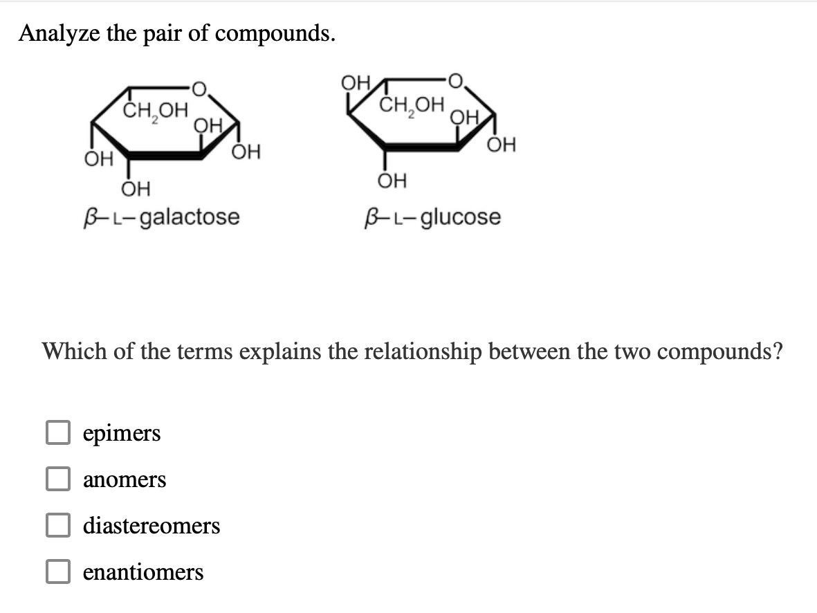 Solved Analyze the following pair of compounds. Which of the | Chegg.com