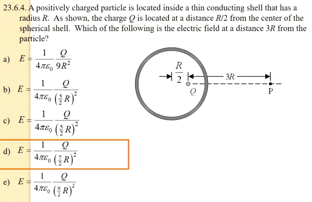 Solved 23.6.4. A positively charged particle is located | Chegg.com
